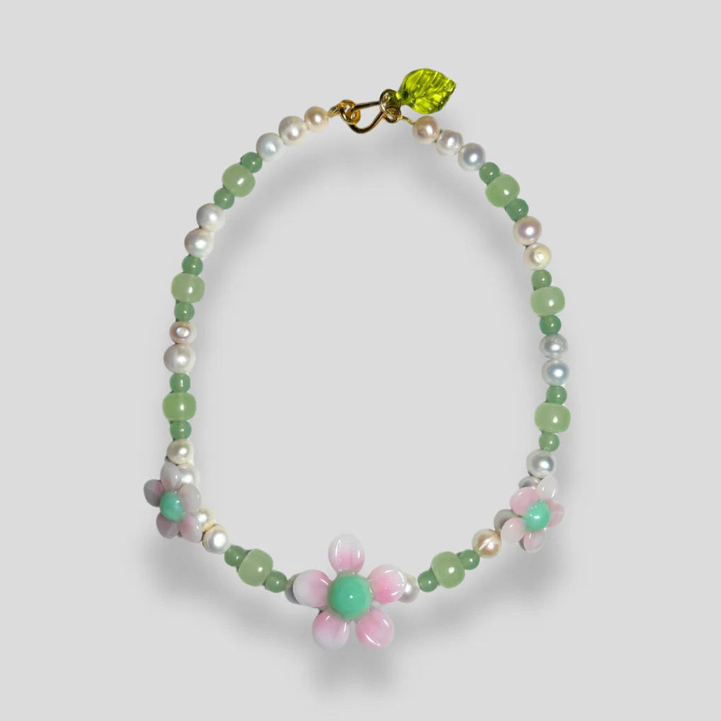 JEAN RILEY DREAMING OF SPRING NECKLACE: PINK/GREEN – Common Circus