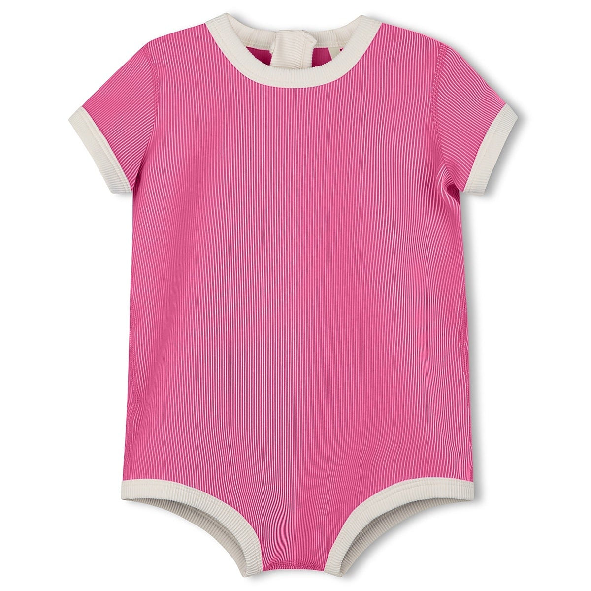 ZULU & ZEPHYR MINI STRIPE RIB INFANT ONESIE: SHELL PINK – Common Circus